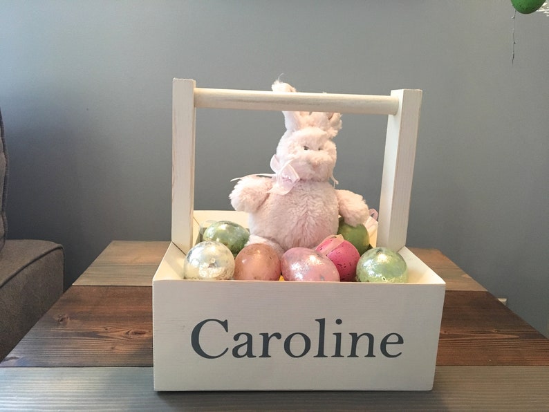 Easter Box Wooden Easter Basket Personalized Box Easter - Etsy