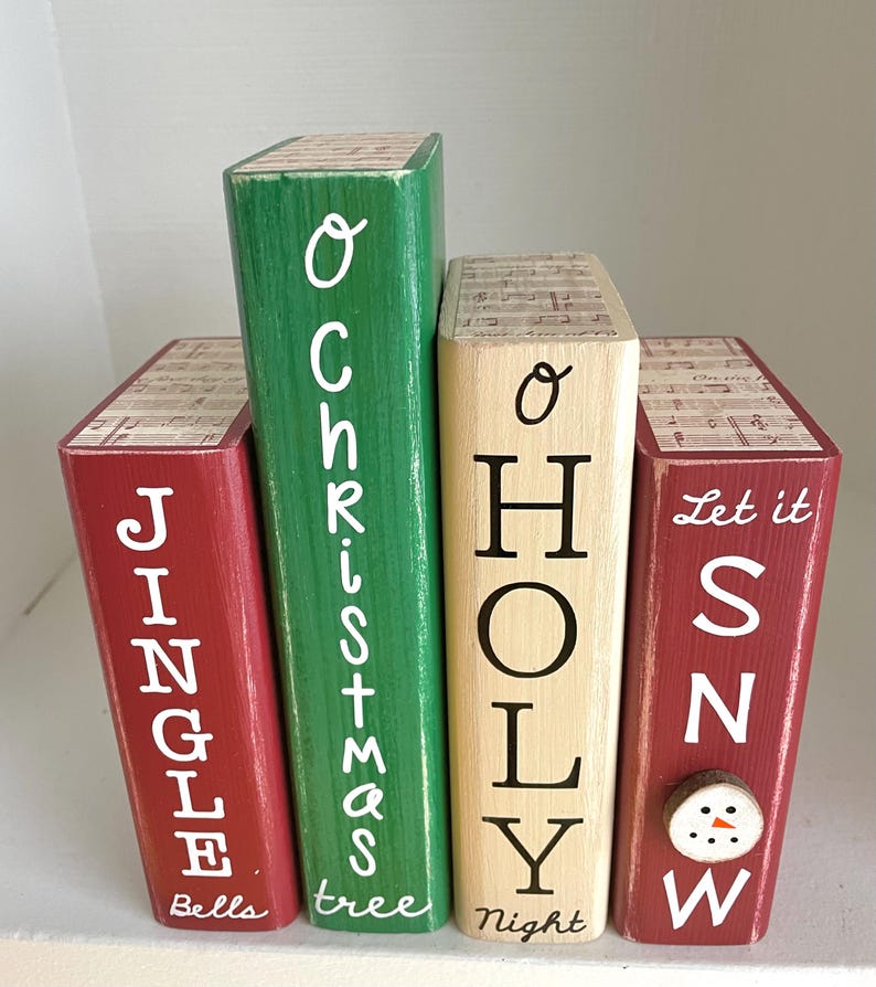 Christmas Carol Faux Book Stack, Tiered Tray Decor - Etsy