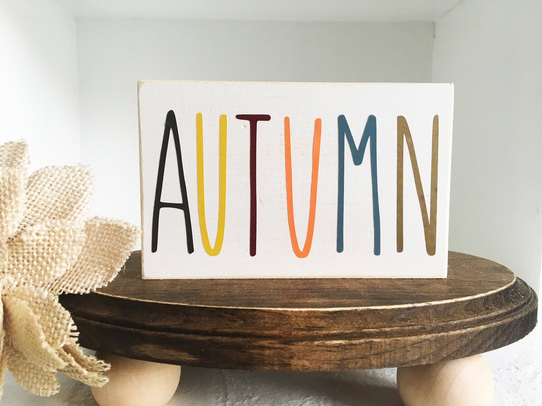 Fall Decor, Wooden Sign, Tiered Tray Sign, Autumn, Fall Sign, Farmhouse ...