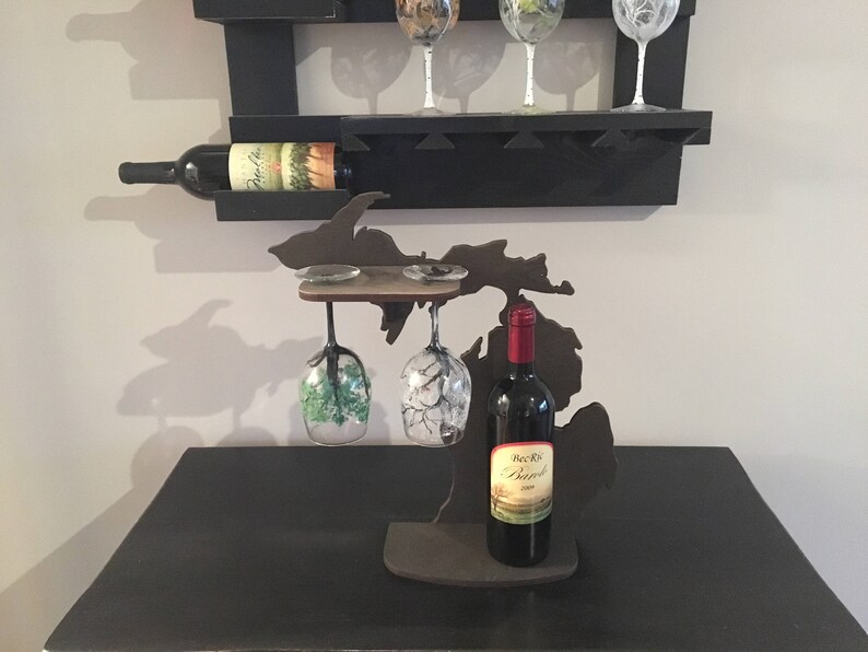 Michigan Wood Wine Rack Wedding Gift Housewarming - Etsy