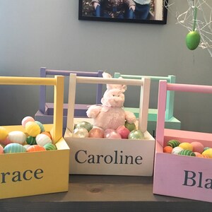 Easter Box, Wooden Easter Basket, Personalized Box, Easter Decor ...