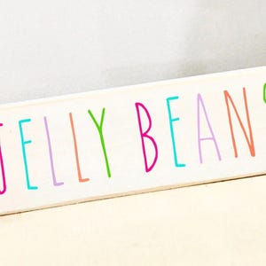 Easter Tiered Tray, Jelly Beans Sign, Easter Decor, Wooden Sign, Tiered ...