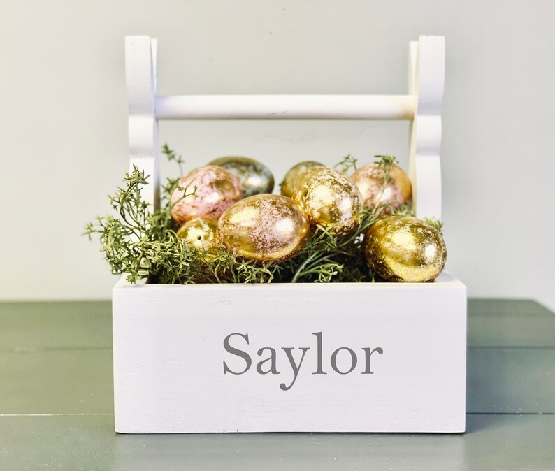 Easter Box Wooden Easter Basket Personalized Box Easter - Etsy