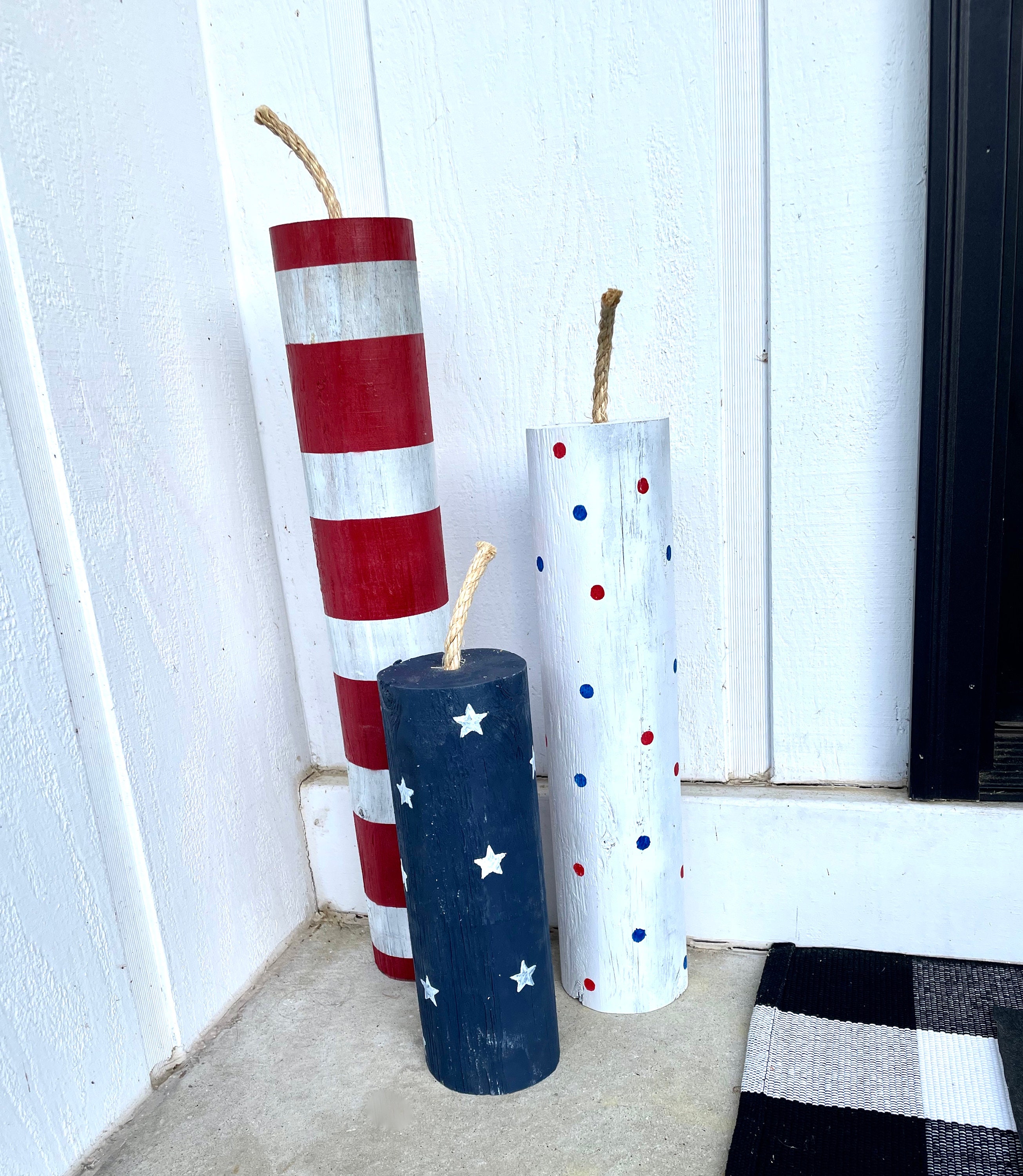 Large Wood Firecrackers for Front Porch 4th of July Decor for Home - Etsy