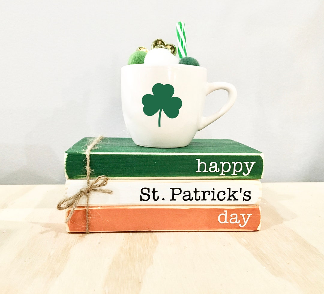 St. Patrick's Day Decor, Tiered Tray, Mini Book Bundle, Book Stack ...