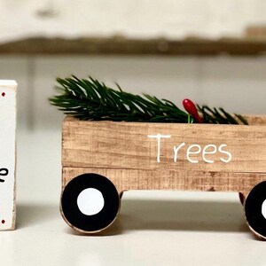 Christmas Tree Wagon, Christmas Tiered Tray Decor, Wooden Sign - Etsy
