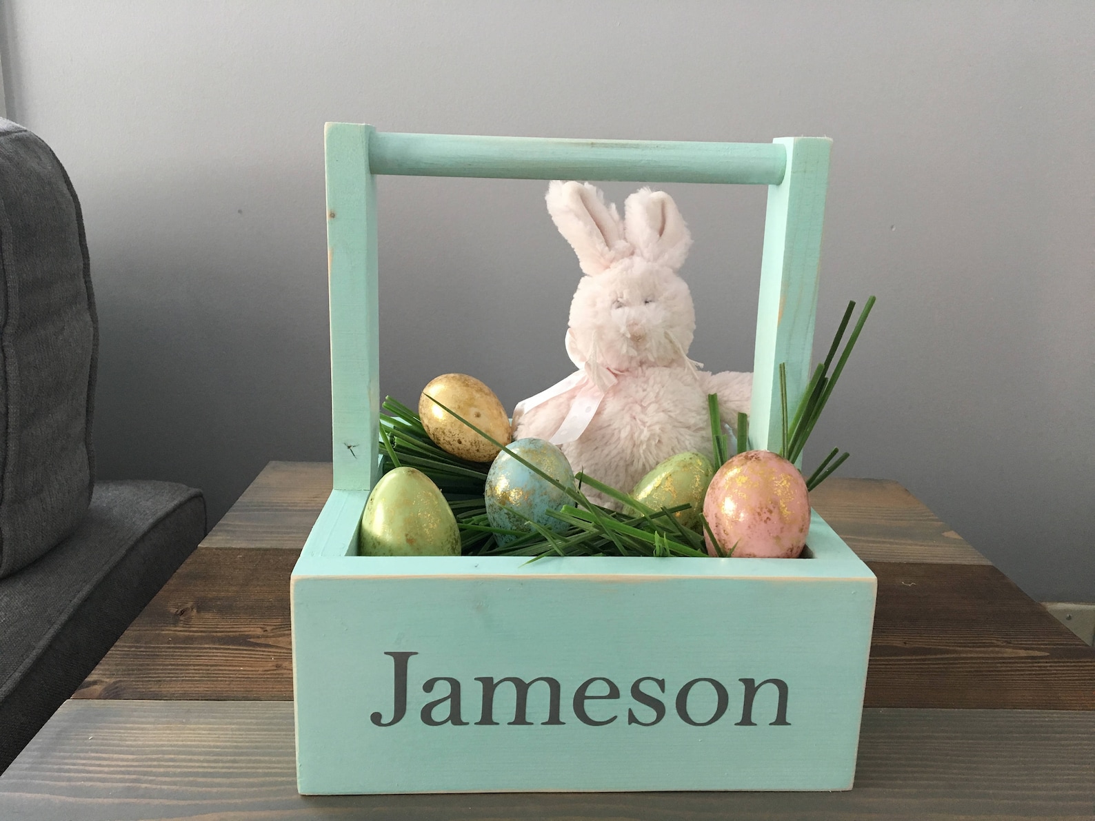 Easter Box Wooden Easter Basket Personalized Box Easter - Etsy