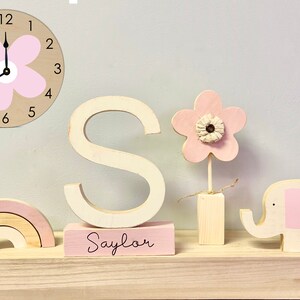Nursery Clock, Wood Flower, Nursery Decor, Kid's Clock, Baby Girl ...