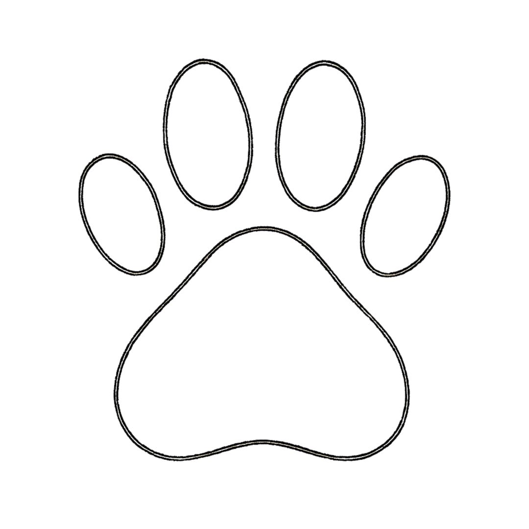 Simple Dog Paw Print Embroidery Pattern | Digital Download | Dog Lover ...