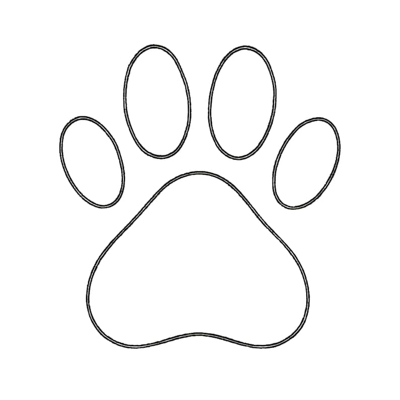 Simple Dog Paw Print Embroidery Pattern | Digital Download | Dog Lover ...
