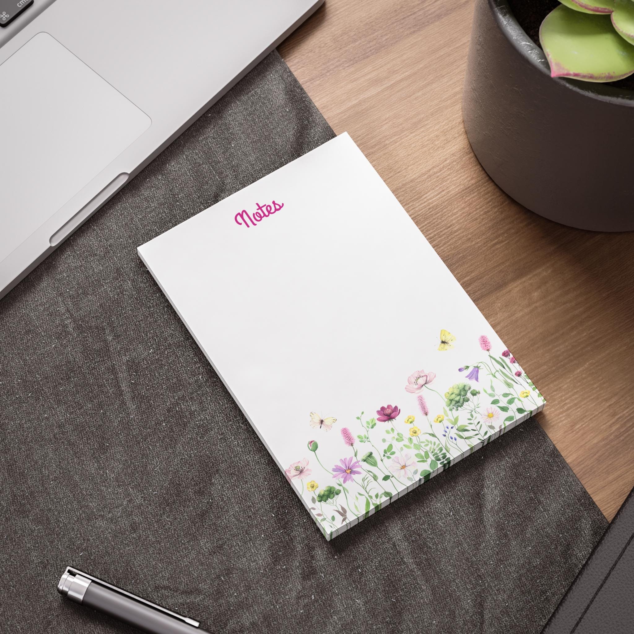 Wildflower Post-it Notepad, Floral Memo Pad, Stationery Gift - Etsy