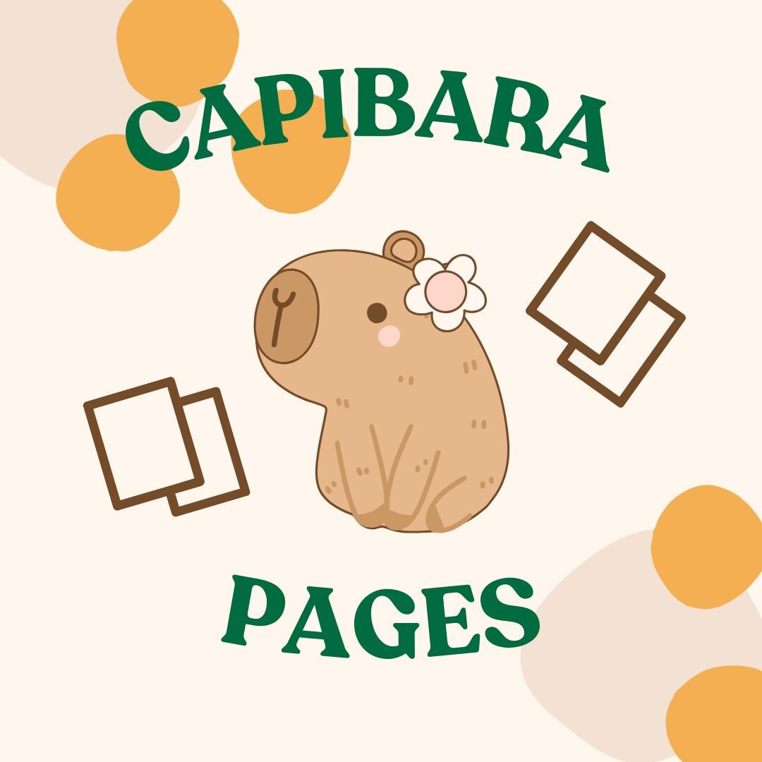 CAPYBARA PAGES Lined Dot Grid Paper Printable, Writing Paper, Instant ...