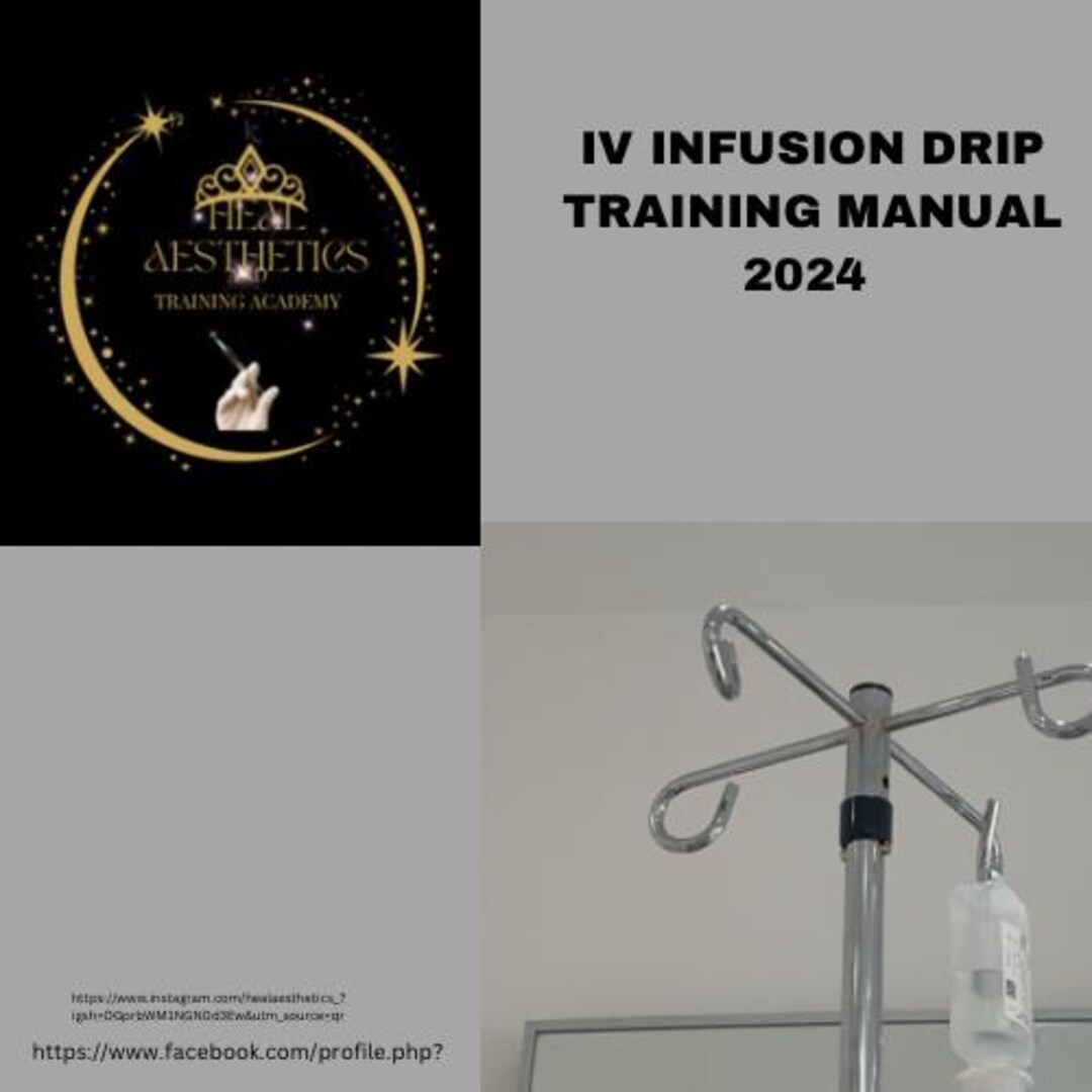 Iv Infusion Drip Academic Training Manual 2024 PDF DOWNLOAD - Etsy
