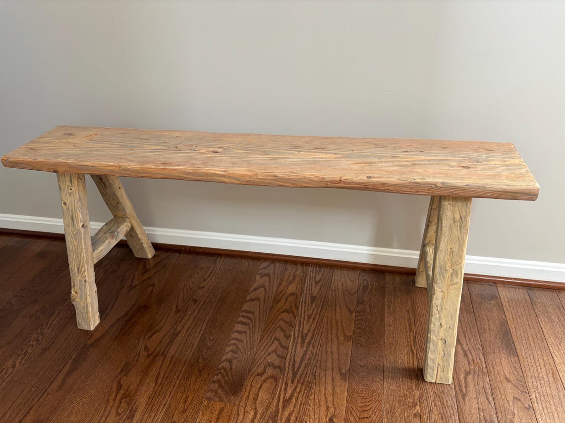 Rustic Handmade Bench - Etsy