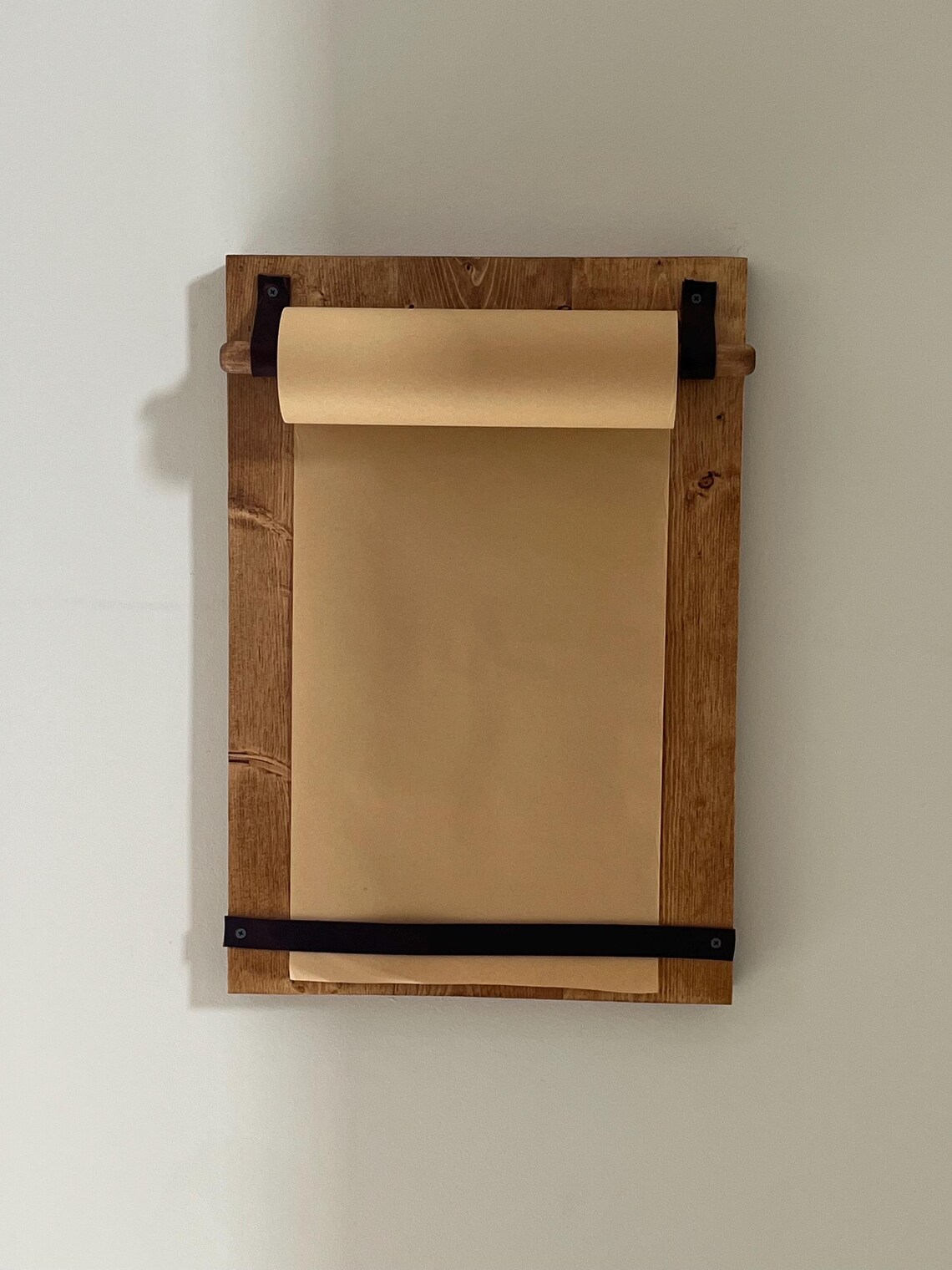 Handmade Wall Mounted Paper Roll, Memo Pad, Farmhouse Message Board - Etsy