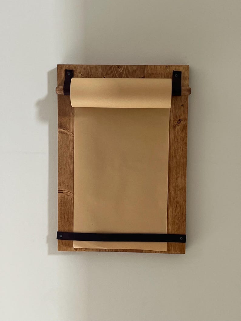 Handmade Wall Mounted Paper Roll, Memo Pad, Farmhouse Message Board - Etsy