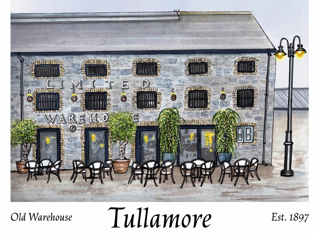 Irish Art Print of the Old Warehouse Pub Tullamore Ireland Irish Pub ...