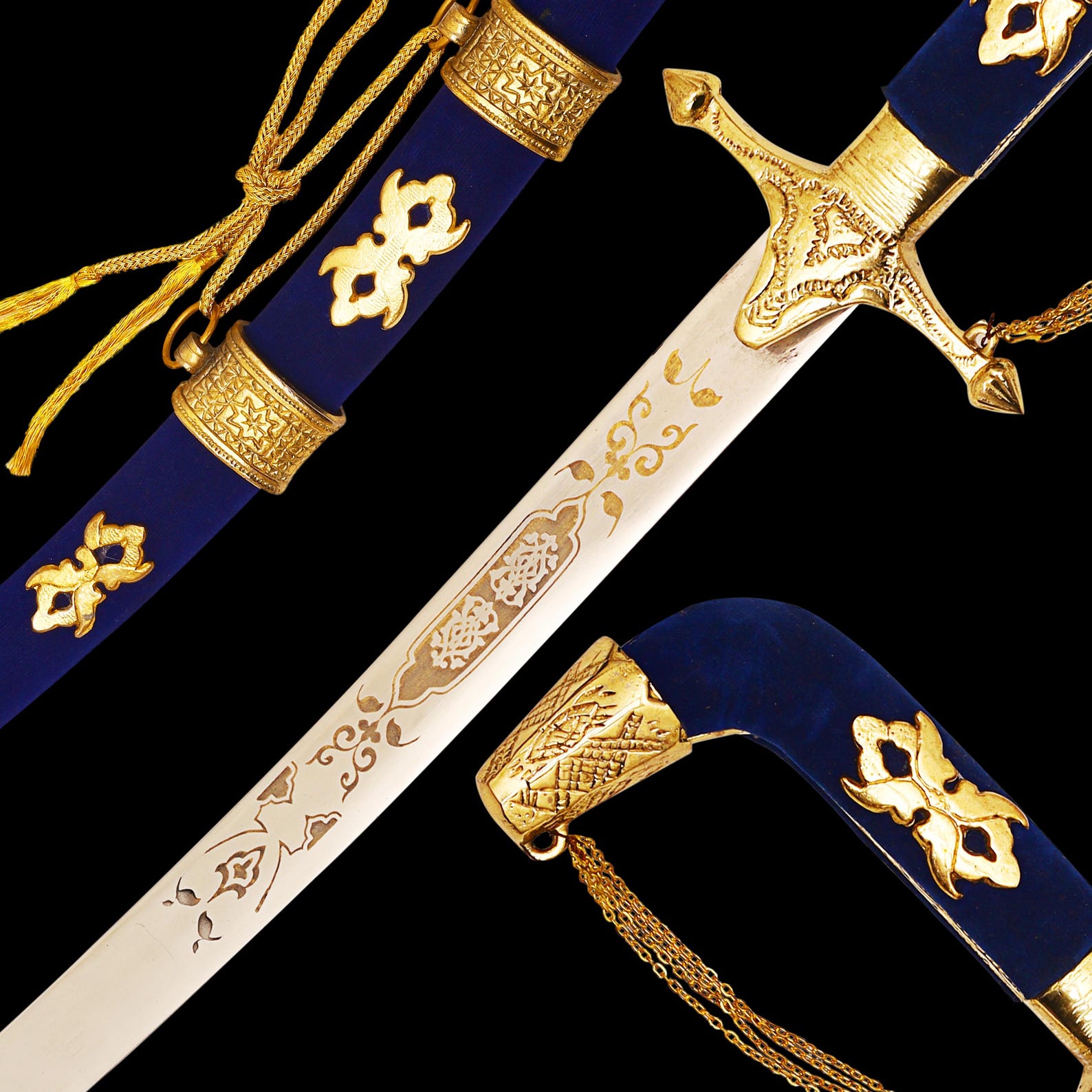 28” Long Traditional Arabian Sword, Historical Arabic Islamic Swords ...