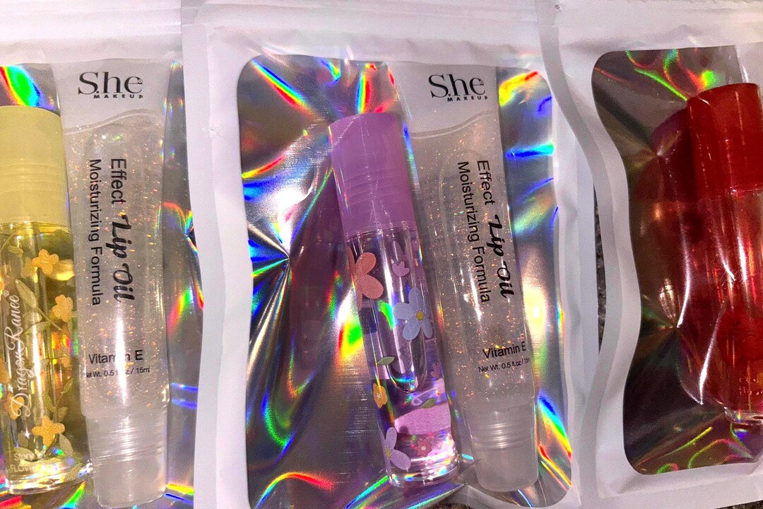 1 She Sparkle Lipgloss With Flower Lip Oil Set Random - Etsy