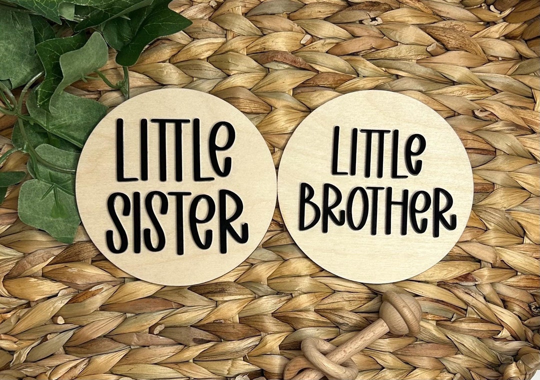 Little Brother/sister Sign: Baltic Birch Sibling Photo Prop - Etsy