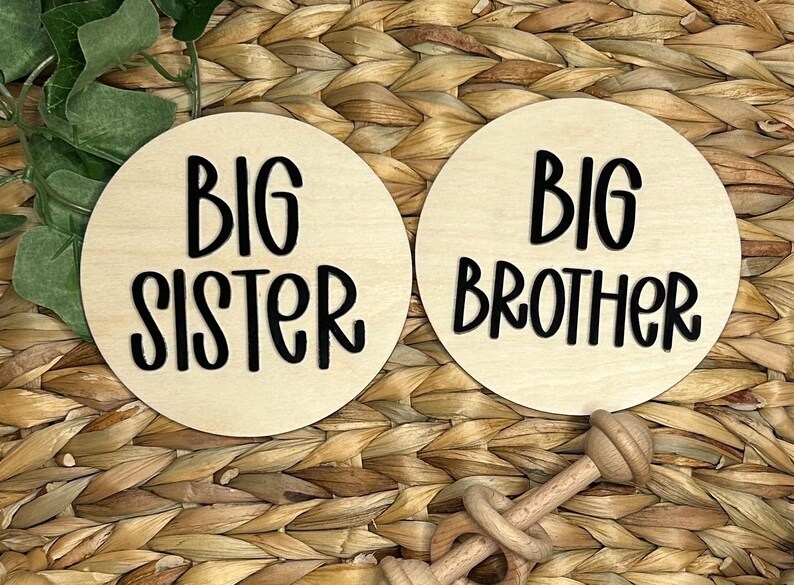 Hermano mayor / Hermana mayor / Letrero para hospital, revelación de ...