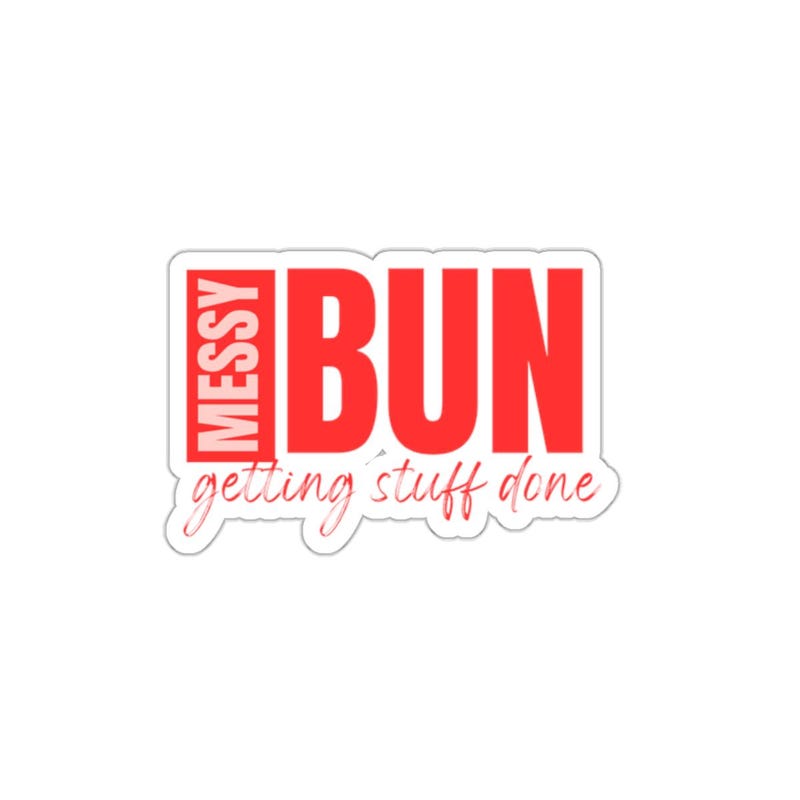 Boy Mom Messy Bun Sticker Decal - Etsy