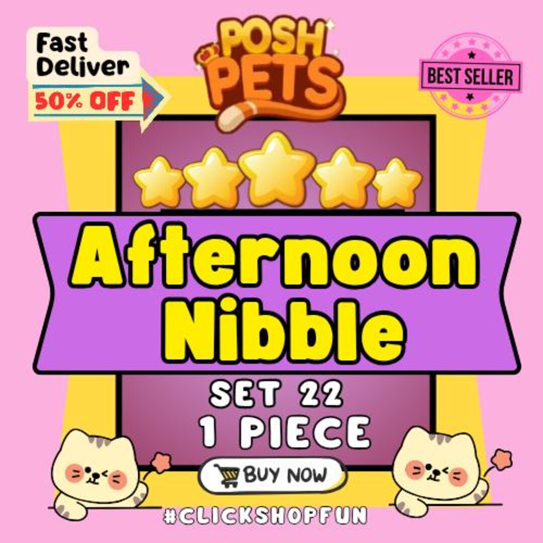 Mono Go 5 Star Sticker: AFTERNOON NIBBLES | 1 Piece | Order Now - Etsy