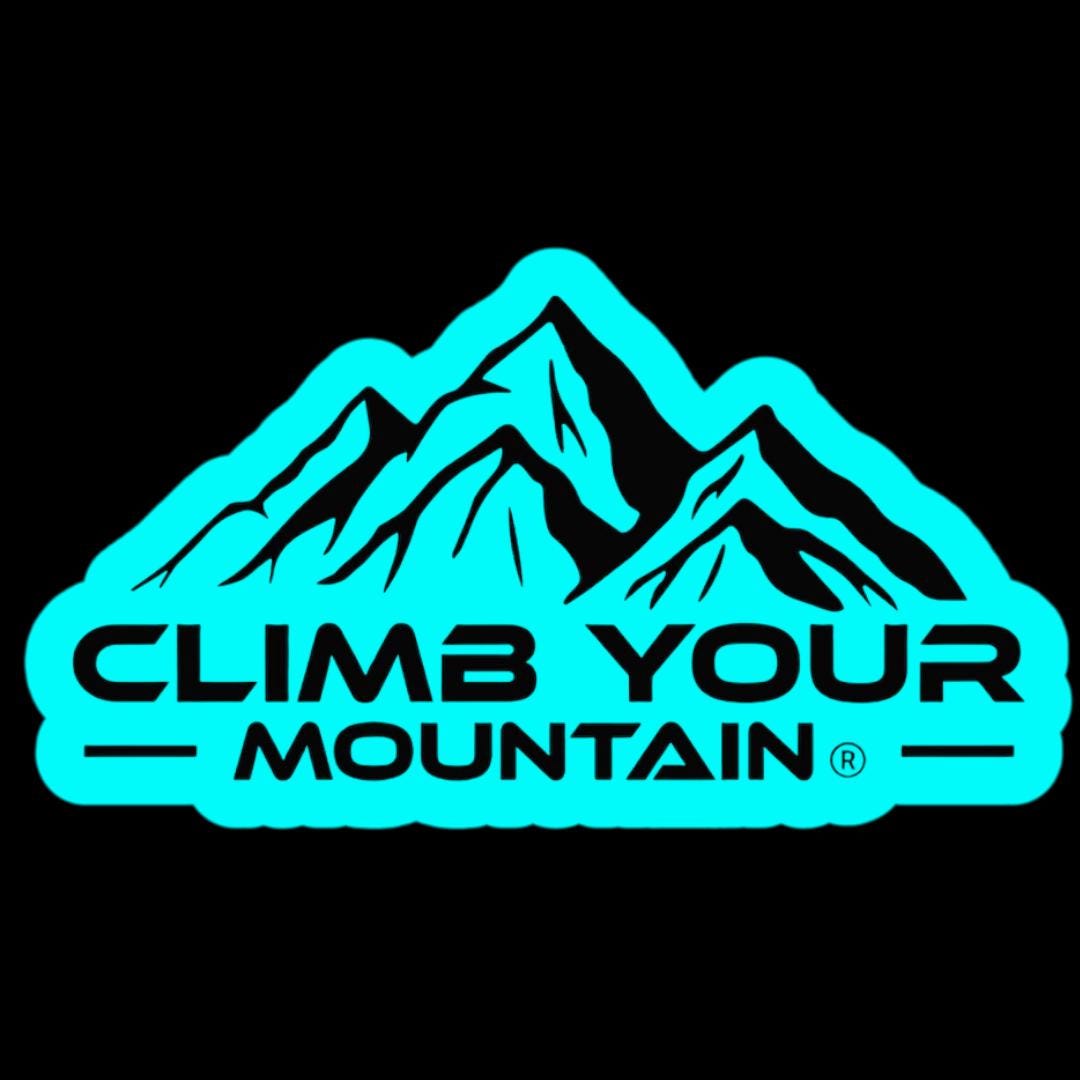Climb Your Mountain Teal Vinyl Sticker 2.5" - Etsy