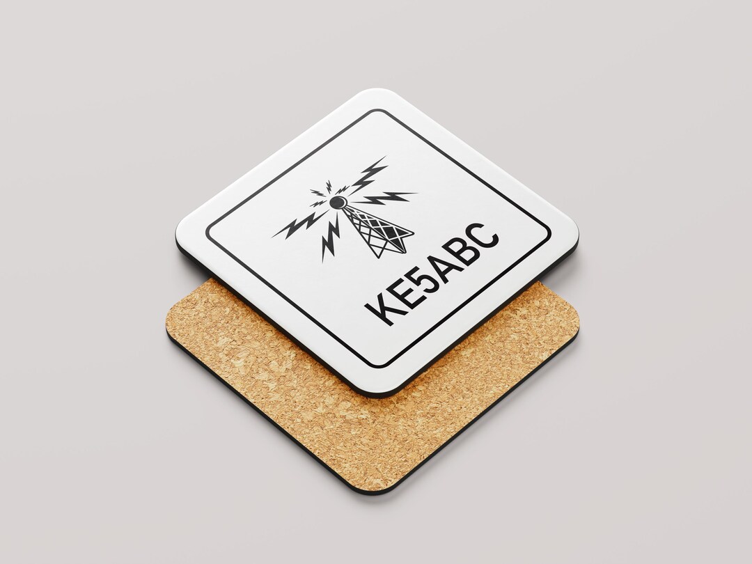 Ham Radio Tower Callsign Coaster | Customize This Coaster With Your ...