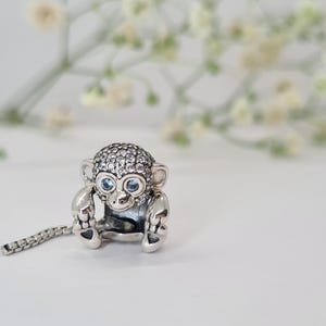 New Authentic Pandora Sparkling Monkey Charm / Sterling Silver S925 ...