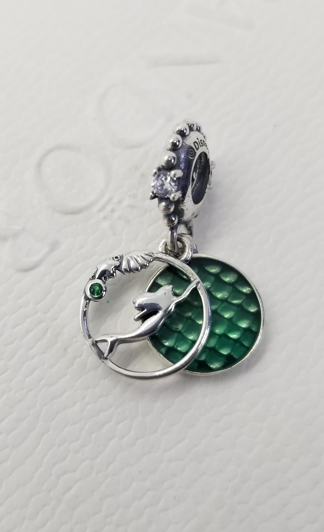 New Authentic Pandora the Little Mermaid Ariel Green Dangle Charm ...