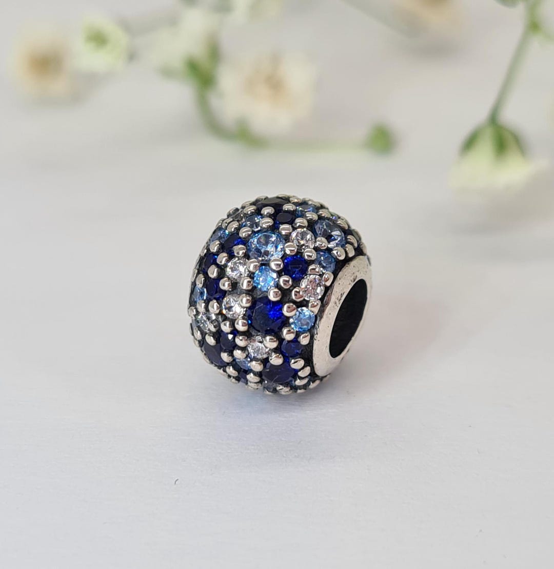 New Authentic Pandora BLUE Sky Mosaic Pave Mixed Crystals Sparkles ...