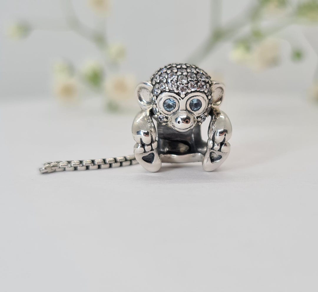 New Authentic Pandora Sparkling Monkey Charm / Sterling Silver S925 ...