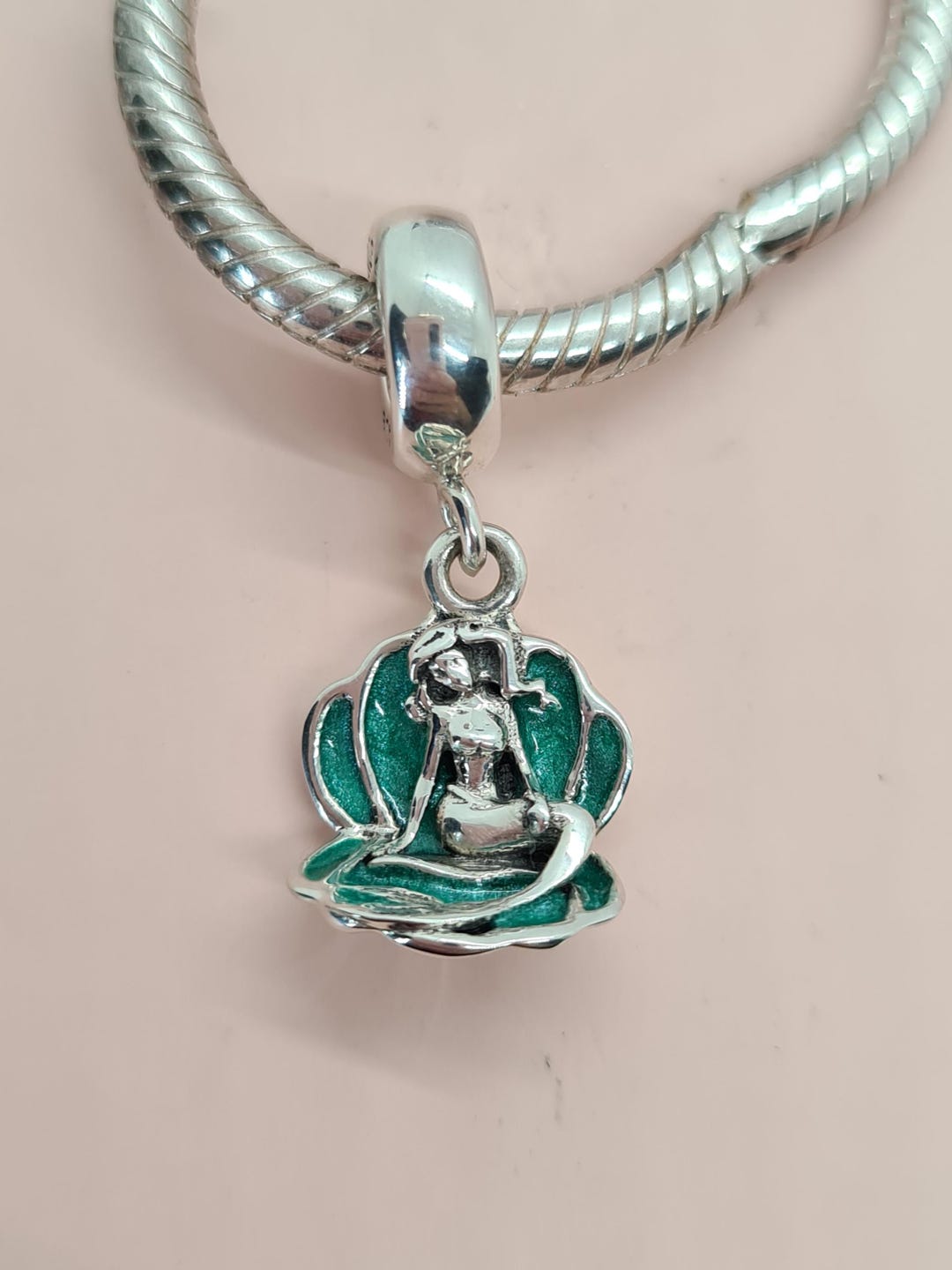 New Authentic Pandora Ariel & Sea Shell Dangle Charm / Sterling Silver ...