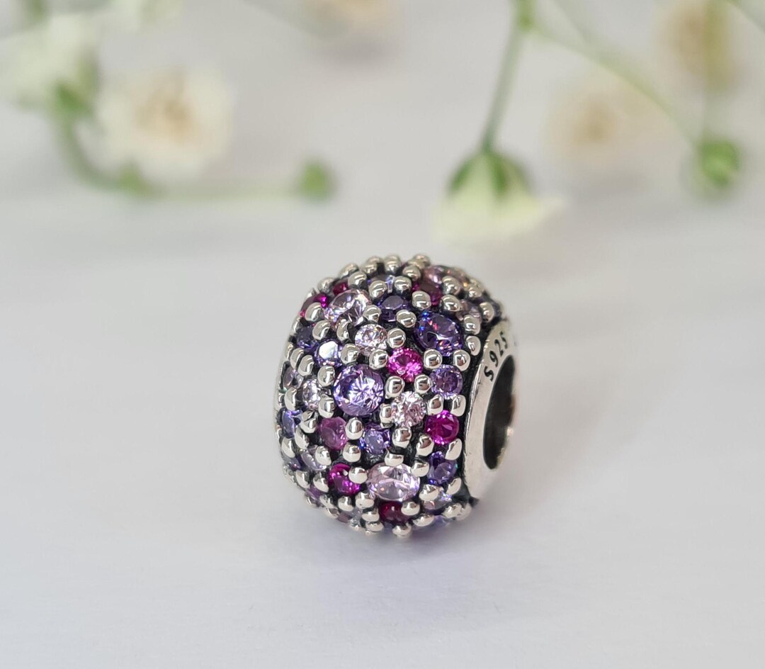 New Authentic Pandora PURPLE Pave Lights Multi CZ Sparkles Charm ...