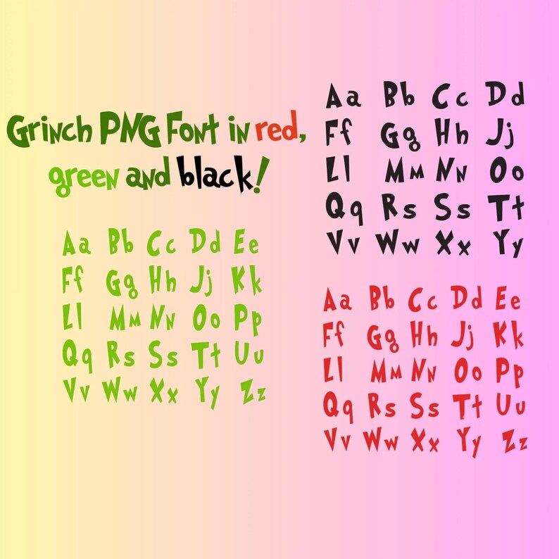 Christmas Grich Font Svg Bundle, Christmas Doodle Letters Svg ...