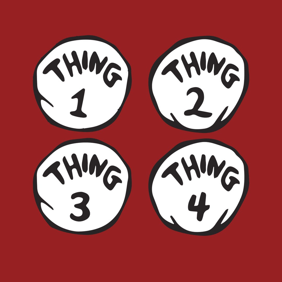 Thing 1 2 3 4 SVG Bundle (digital Download) - Etsy