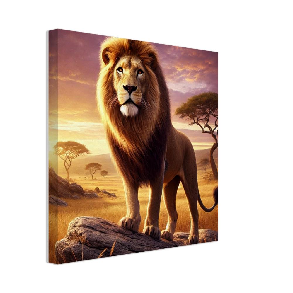 Regal Proud African Lion Printed on Canvas - Etsy