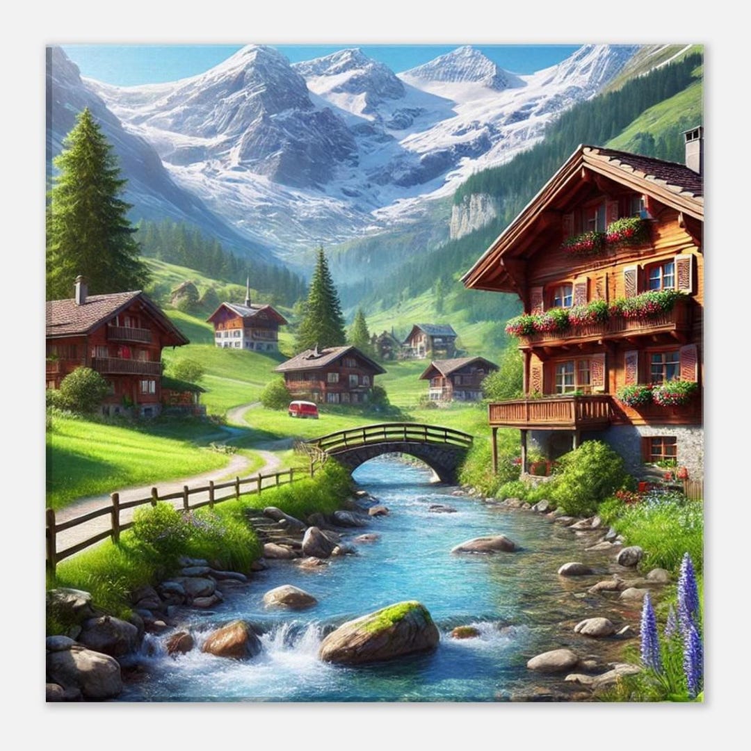 Beautiful Swedish Alps - Printed on Canvas - Etsy