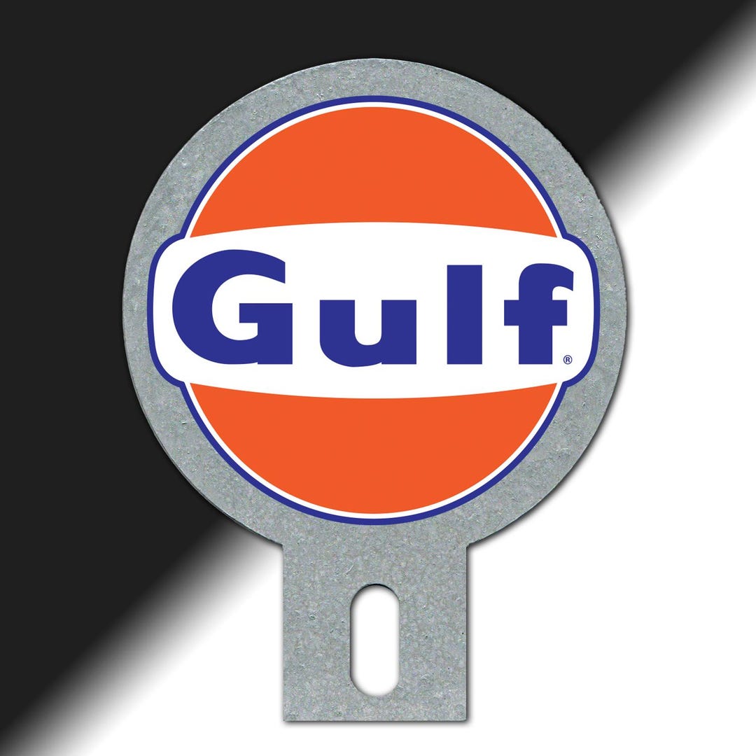 Gulf Logo License Plate Topper, Gulf Oil, Classic Oil Logo - Etsy