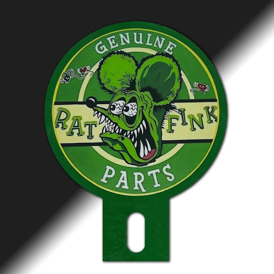 Rat Fink License Plate Topper, Ed Roth Raf Fink Plate Top - Big Daddy ...