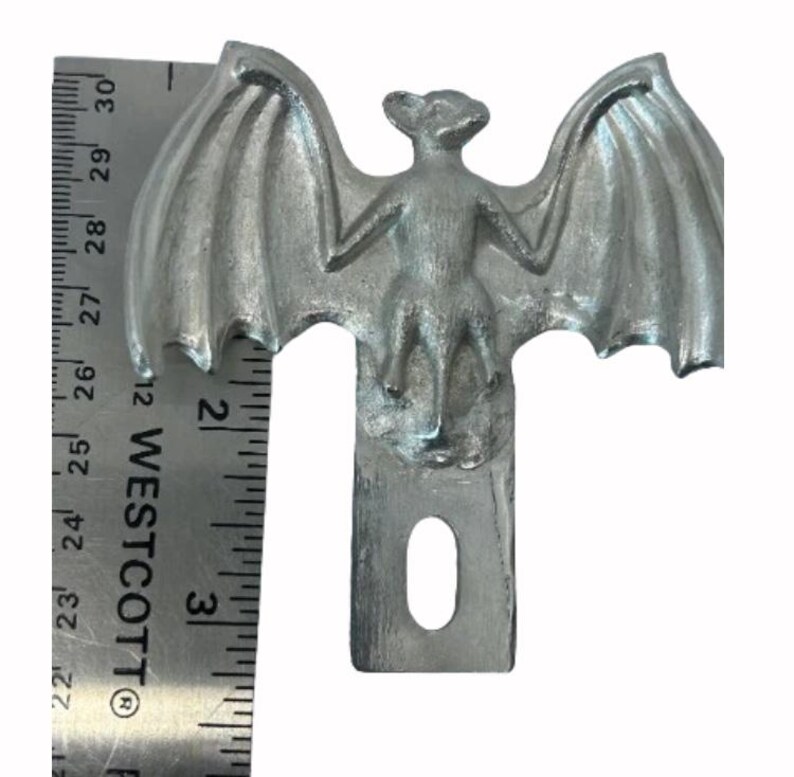 Bat License Plate Topper Bacardi Bat Plate Topper Pewter License Plate ...