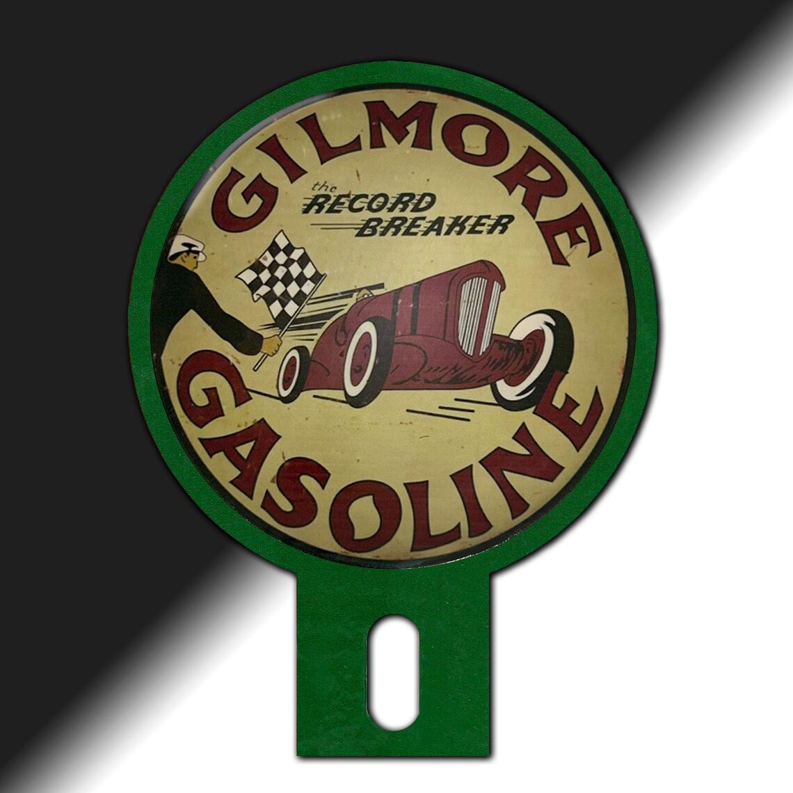 Vintage Gilmore Gasoline License Plate Topper - Gilmore Gasoline Plate ...