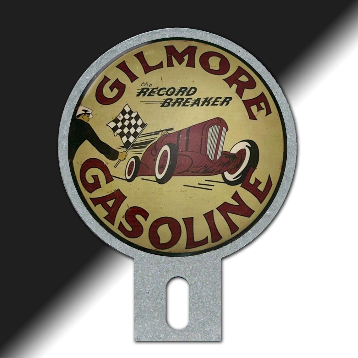 Vintage Gilmore Gasoline License Plate Topper - Gilmore Gasoline Plate ...