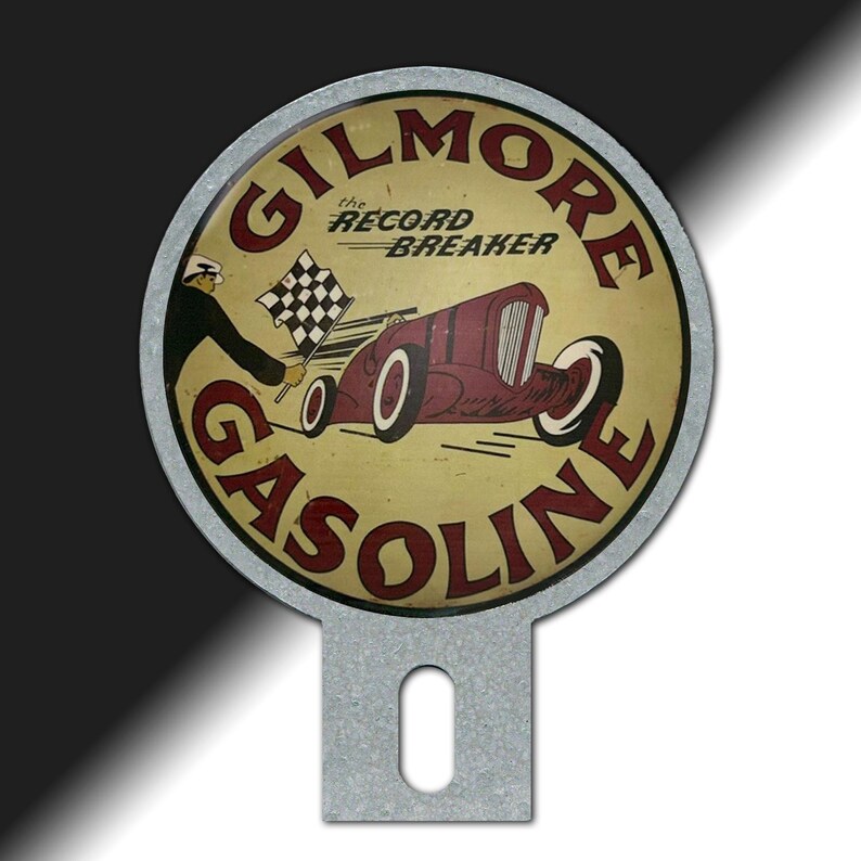 Vintage Gilmore Gasoline License Plate Topper - Gilmore Gasoline Plate ...