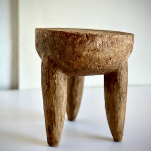 Hand Carved Three-legged Wooden Stool - Etsy