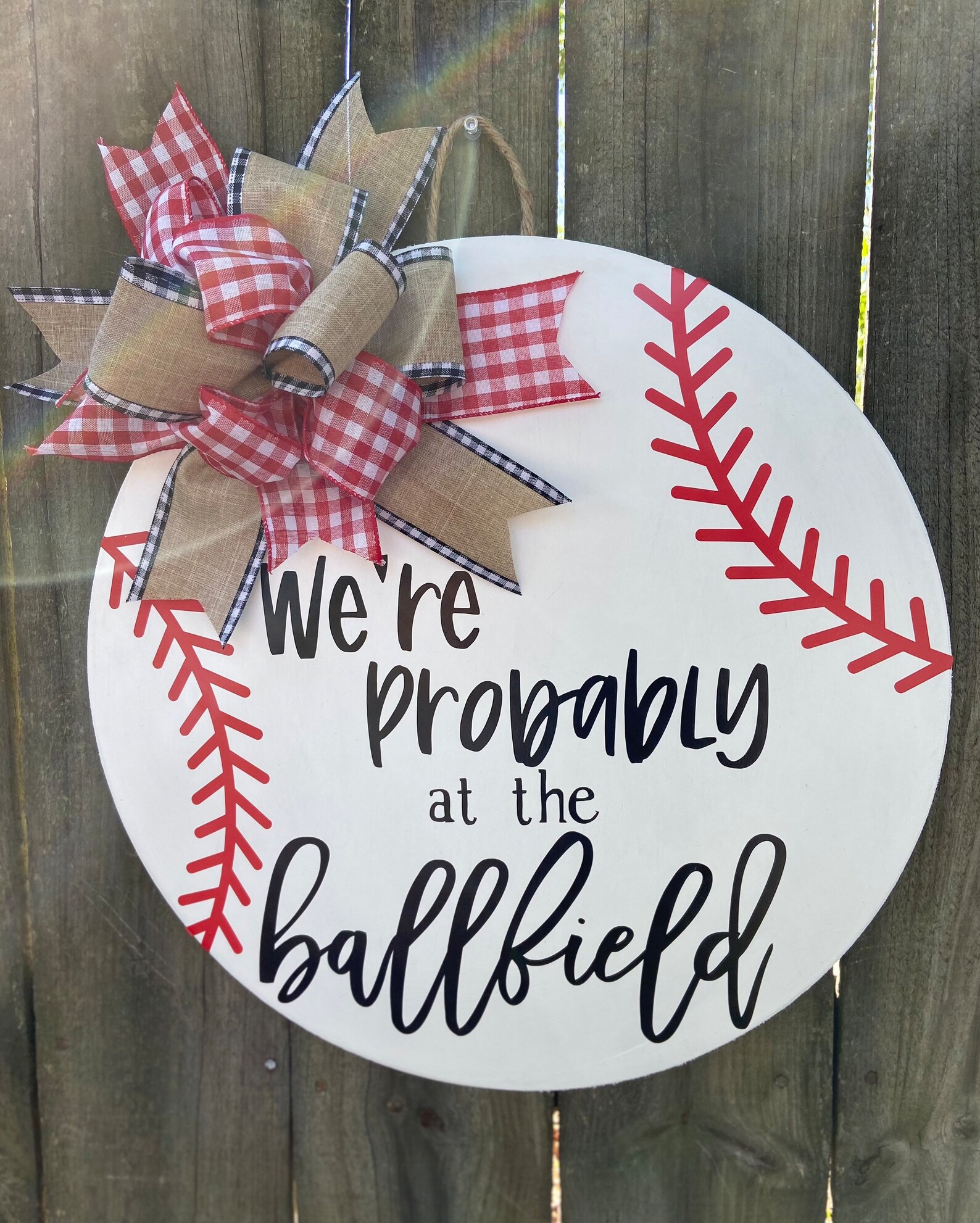 Baseball Door Decor | Door Hanger |wood Door Hanger |door Sign ...