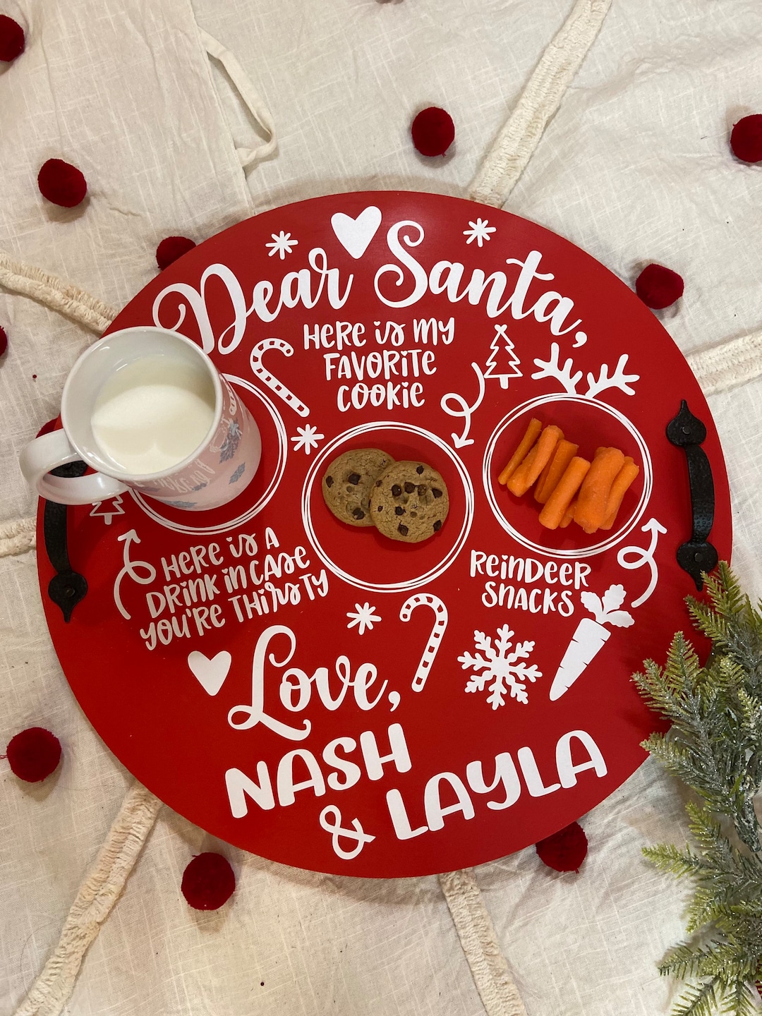 Santa Cookie Tray, Treats for Santa, Cookie Tray, Christmas Eve, Santas ...