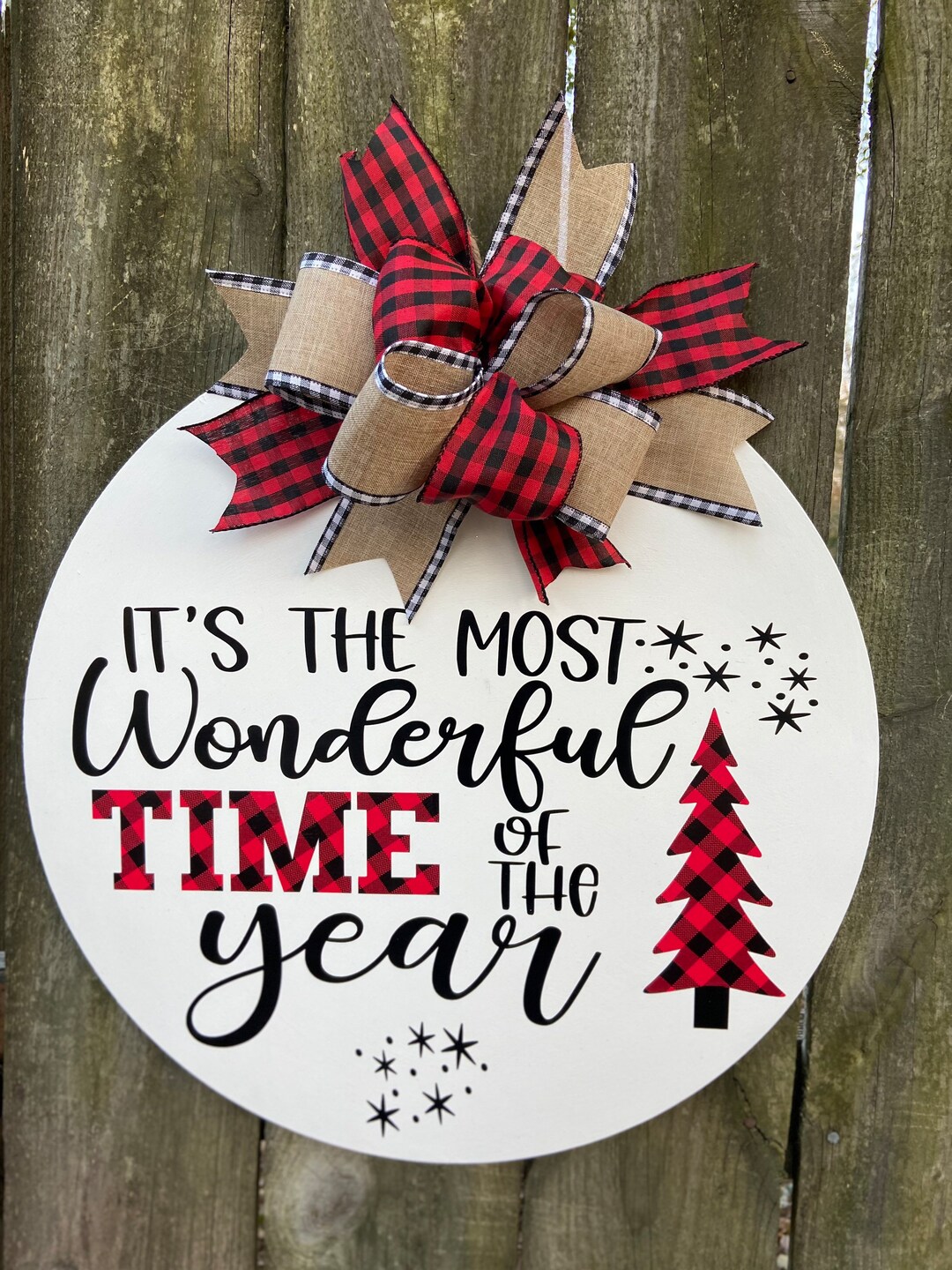 It’s the Most Wonderful Time of the Year | Christmas Door Hanger | Door ...