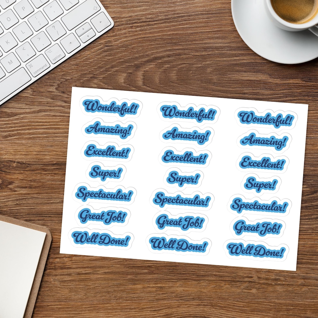 Teacher Motivational Sticker – Positive Grading Homework Labels in ...